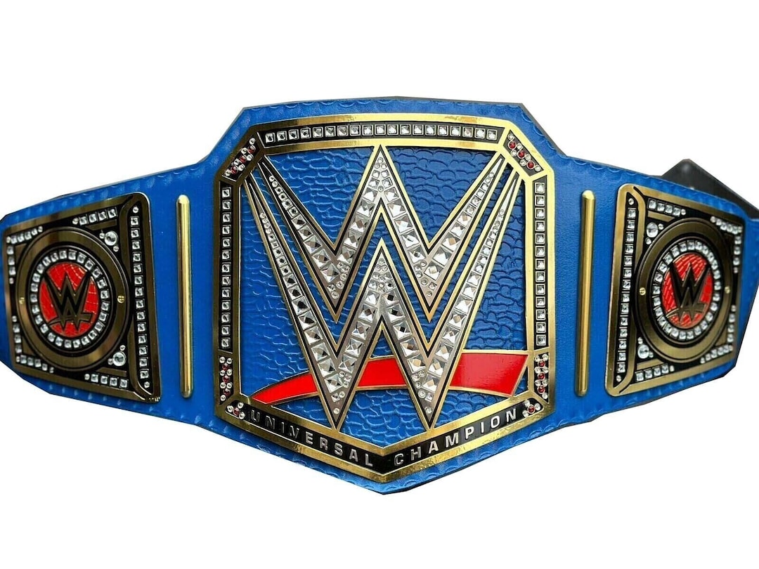WWE Blue Universal Championship Belt Adult Size, WWE Belt, Universal ...