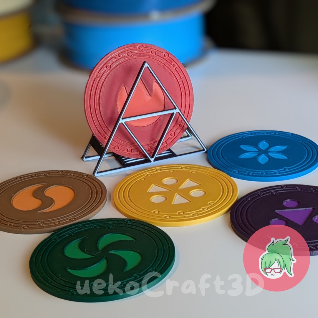 Zelda Medallion Coaster Set - Set of 6 - With Triforce Holder - 3D ...