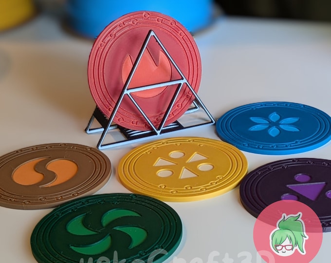 Zelda Medallion Coaster Set - Set of 6 - With Triforce Holder - 3D ...