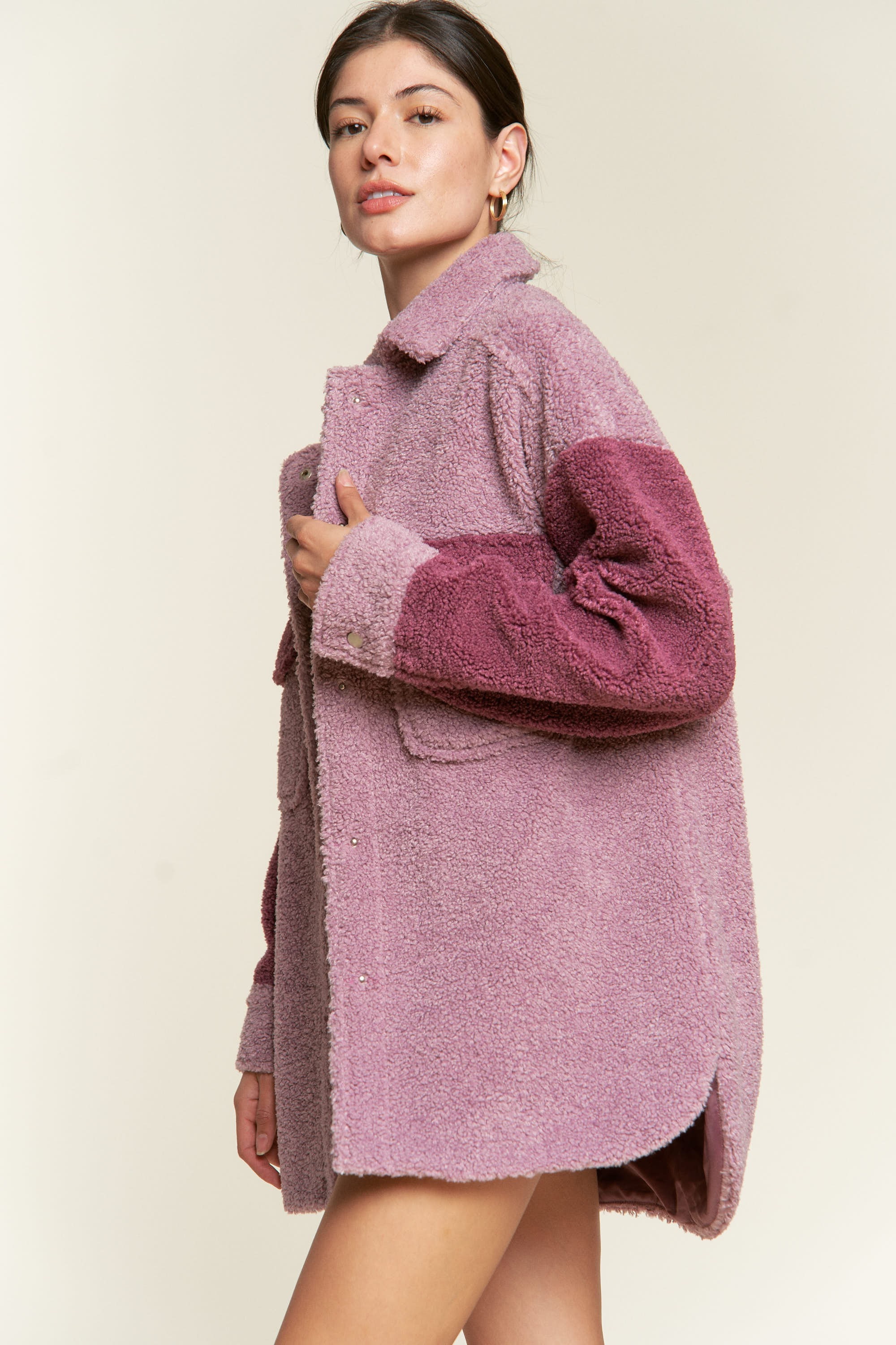 Colorblock Sherpa Jacket - Etsy