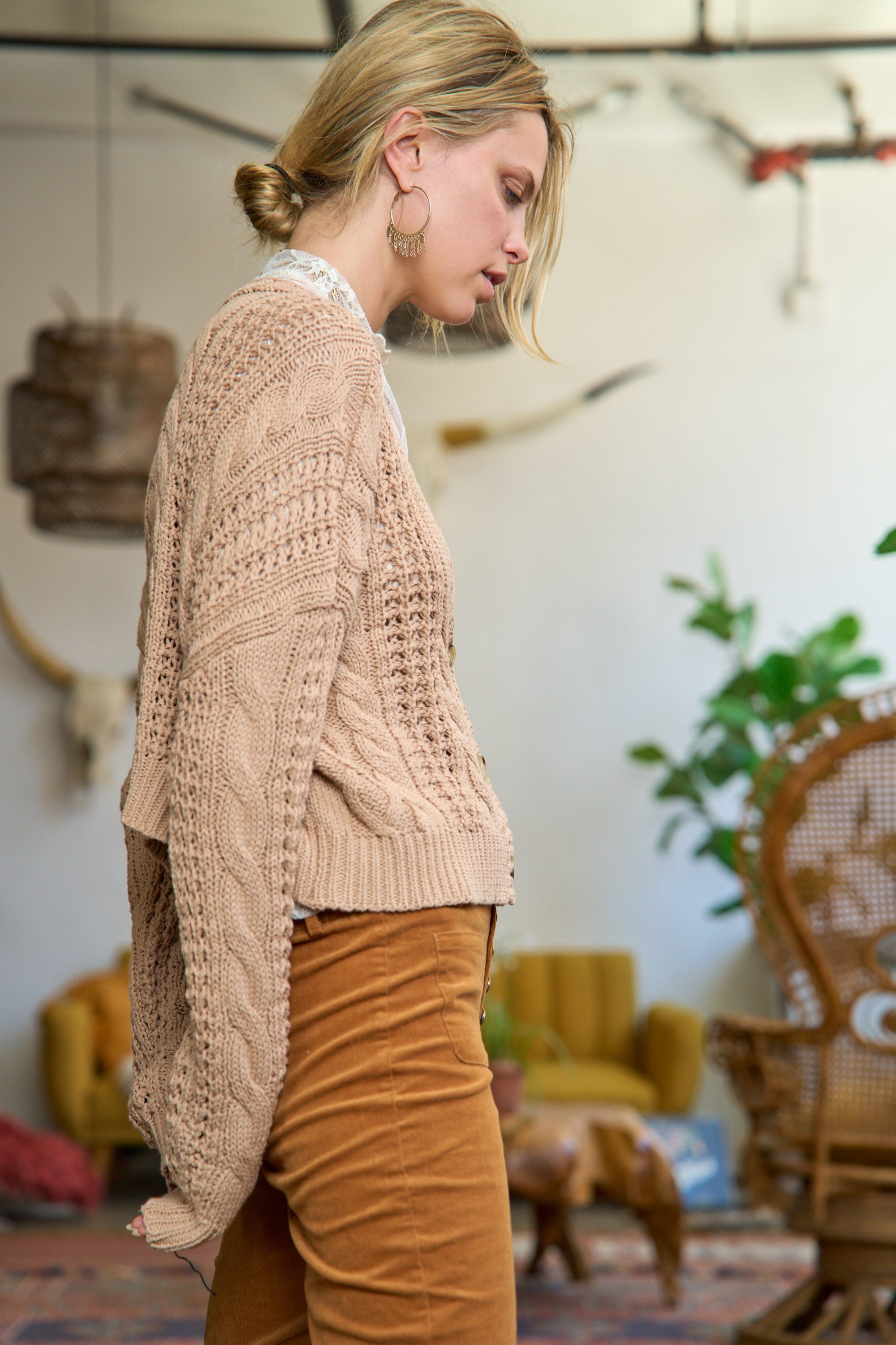 Cable Knit Cardigan - Etsy