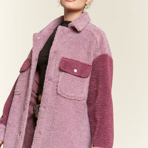 Colorblock Sherpa Jacket - Etsy