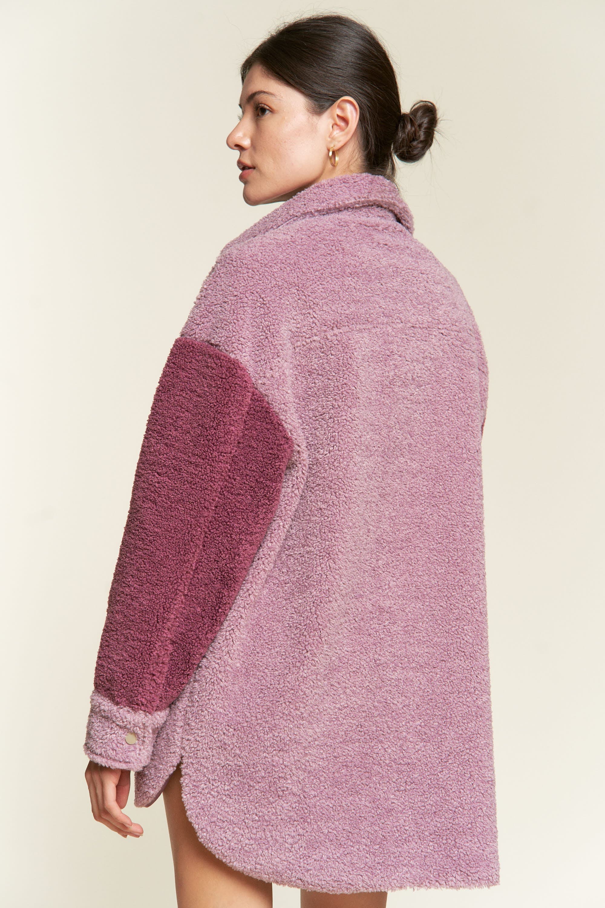 Colorblock Sherpa Jacket - Etsy