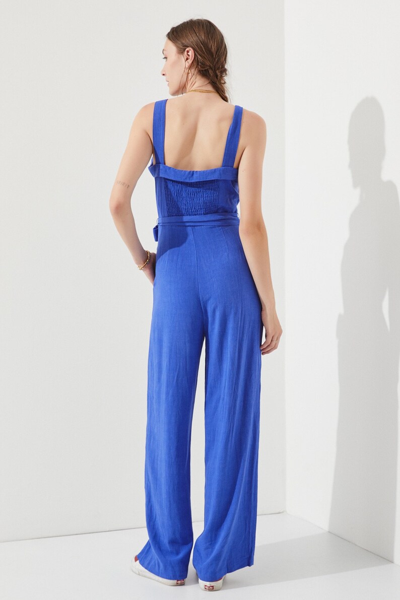 Sleeveless Button Down Jumpsuit - Etsy