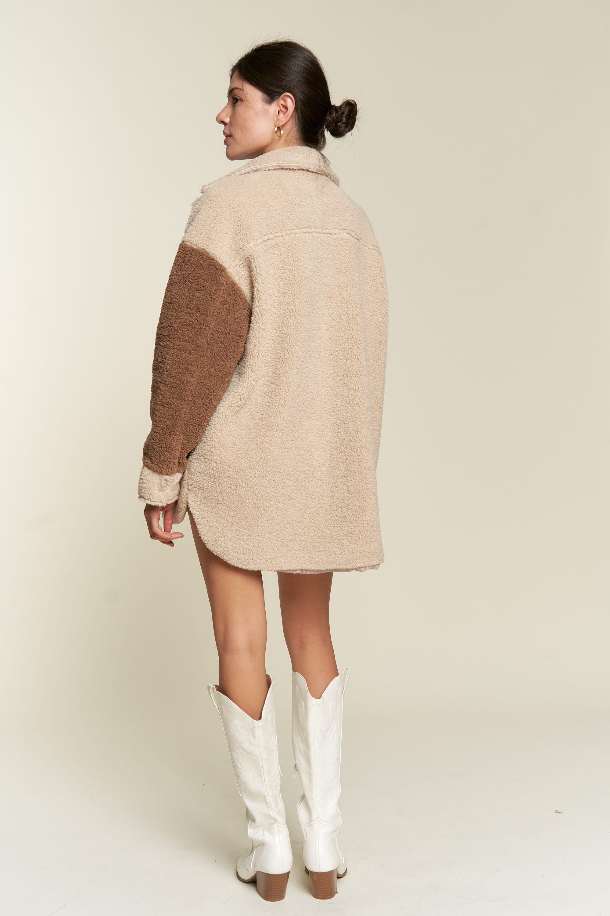 Colorblock Sherpa Jacket - Etsy