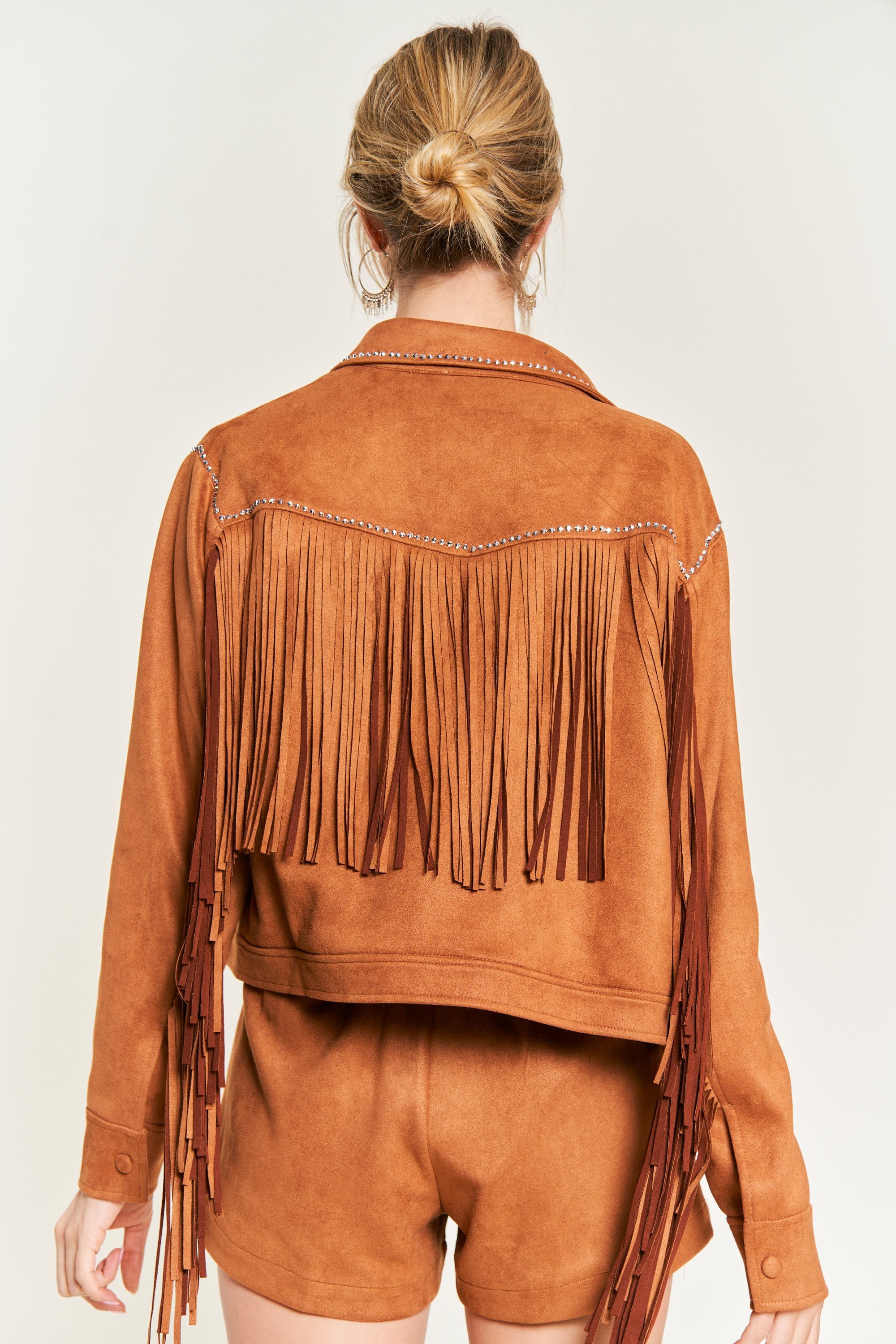 Suede Studded Fringe Jacket - Etsy