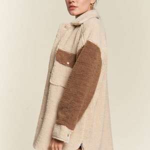 Colorblock Sherpa Jacket - Etsy