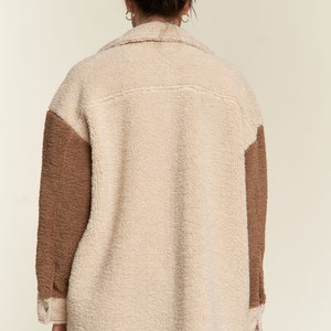 Colorblock Sherpa Jacket - Etsy