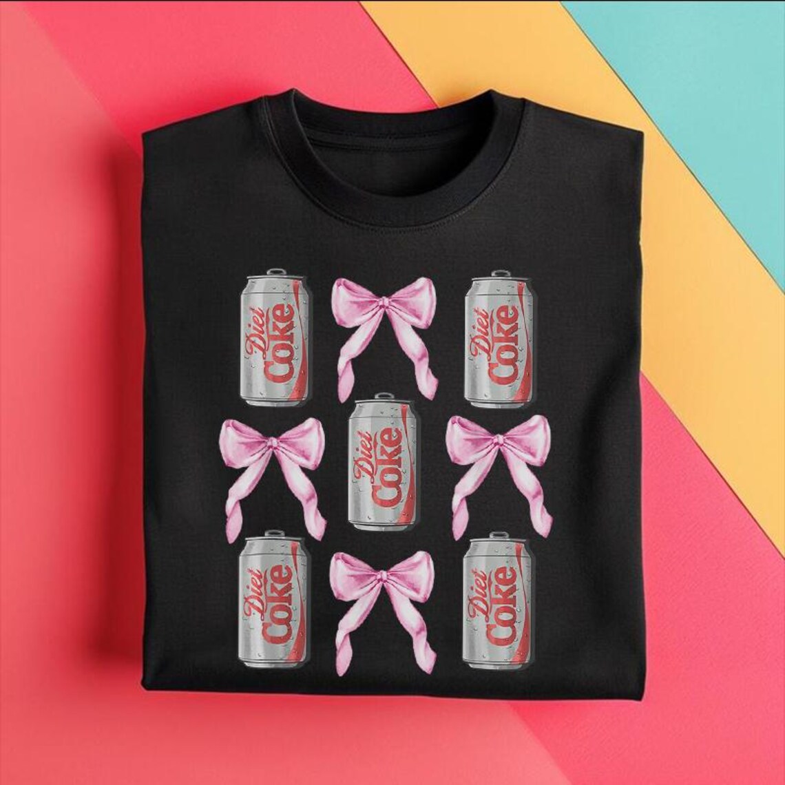 Diet Coke Pink Bow Coquette Png, Cute Pink Soda Drink Png, Aesthetic ...