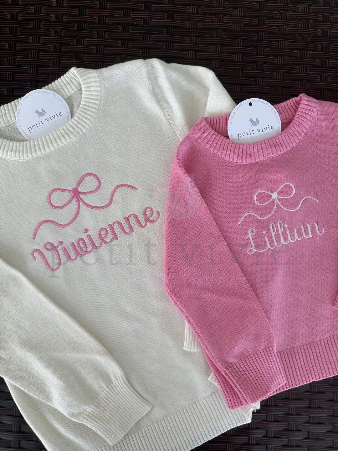 Embroidered Coquette Bow Sweater - Etsy