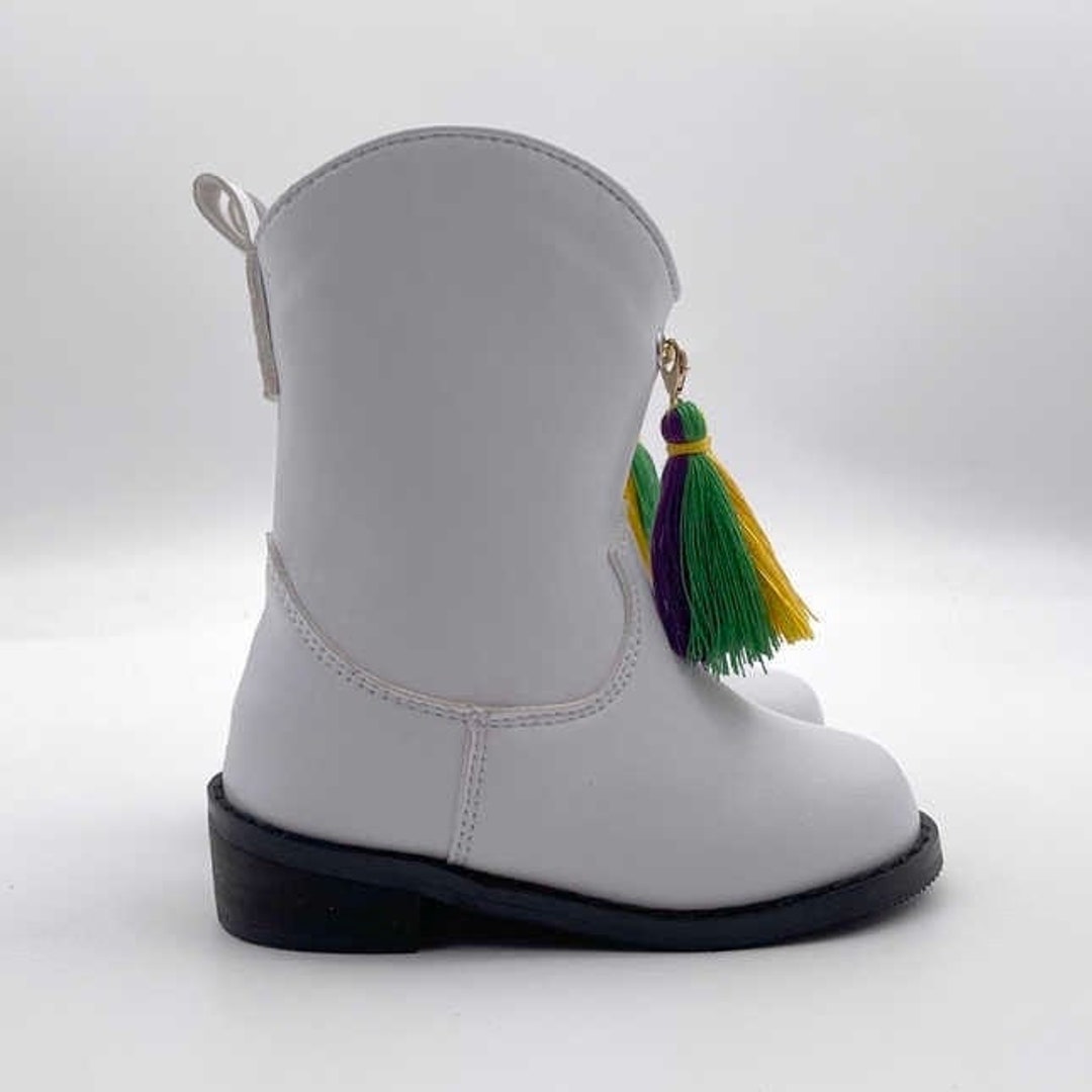 Child Majorette Marching Boot W/ Heel - Mardi Gras - Sizes 4-3 (old ...