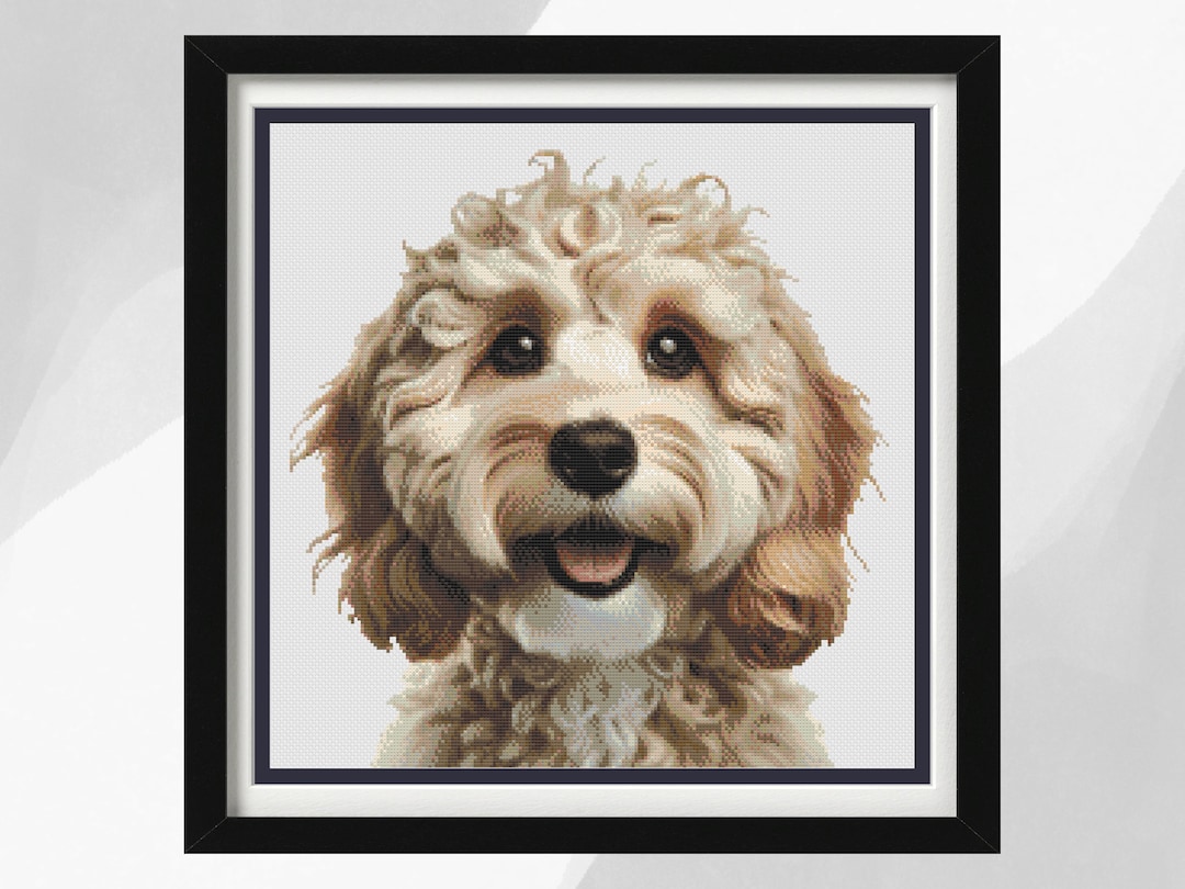 Cockapoo Cross Stitch Pattern, Dog Portrait Design, Instant PDF ...