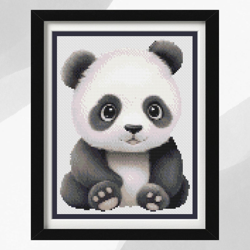 Cross Stitch Panda - Etsy