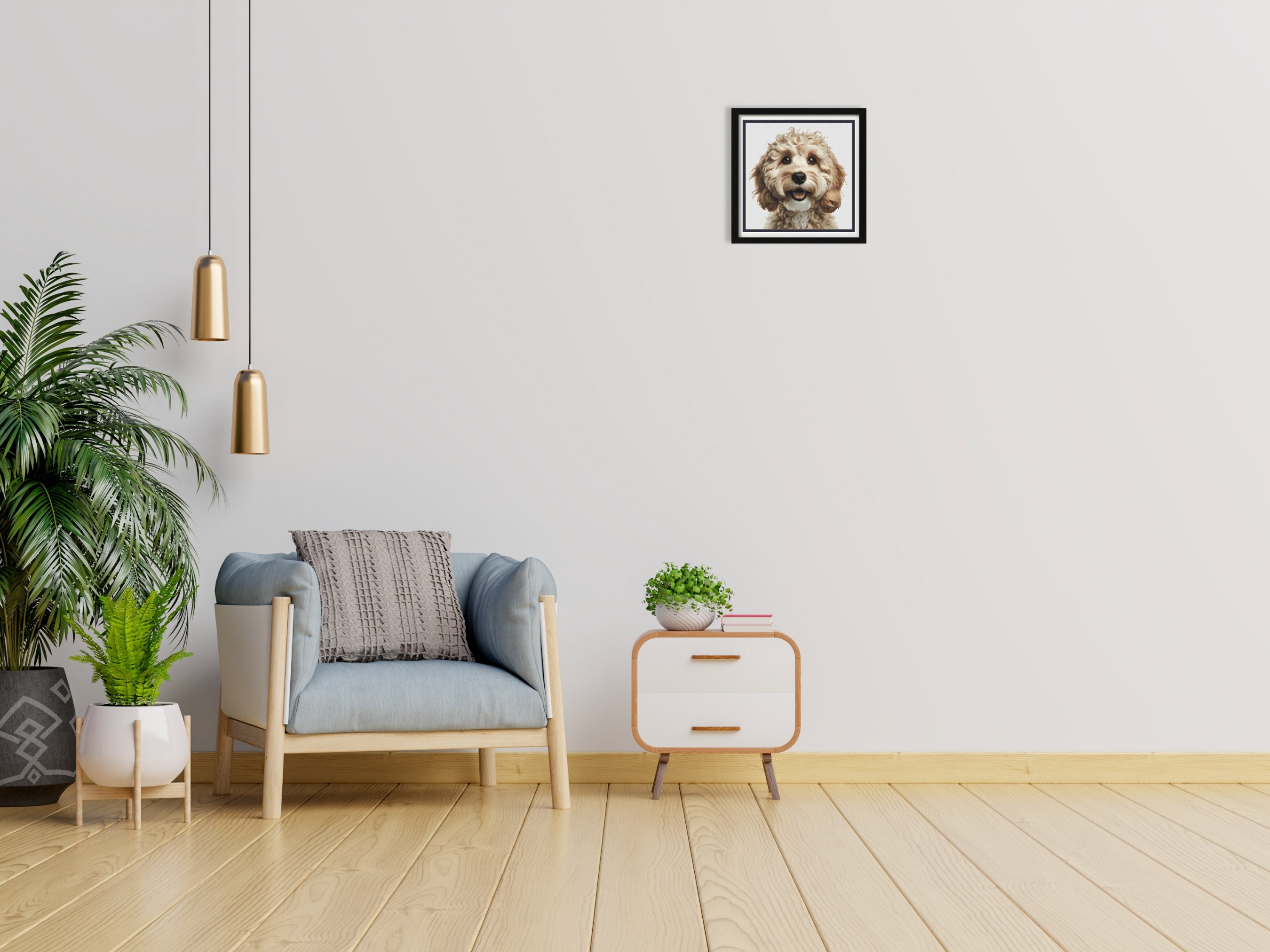 Cockapoo Cross Stitch Pattern, Dog Portrait Design, Instant PDF ...