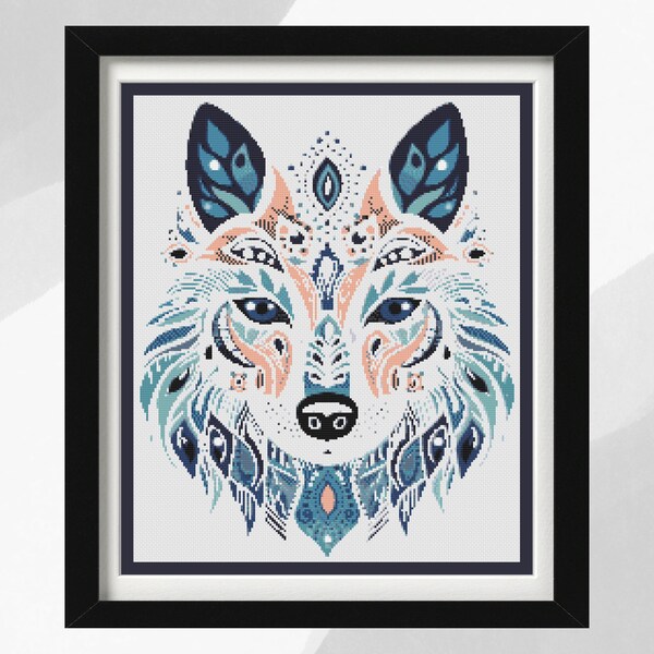 Wolf Cross Stitch - Etsy