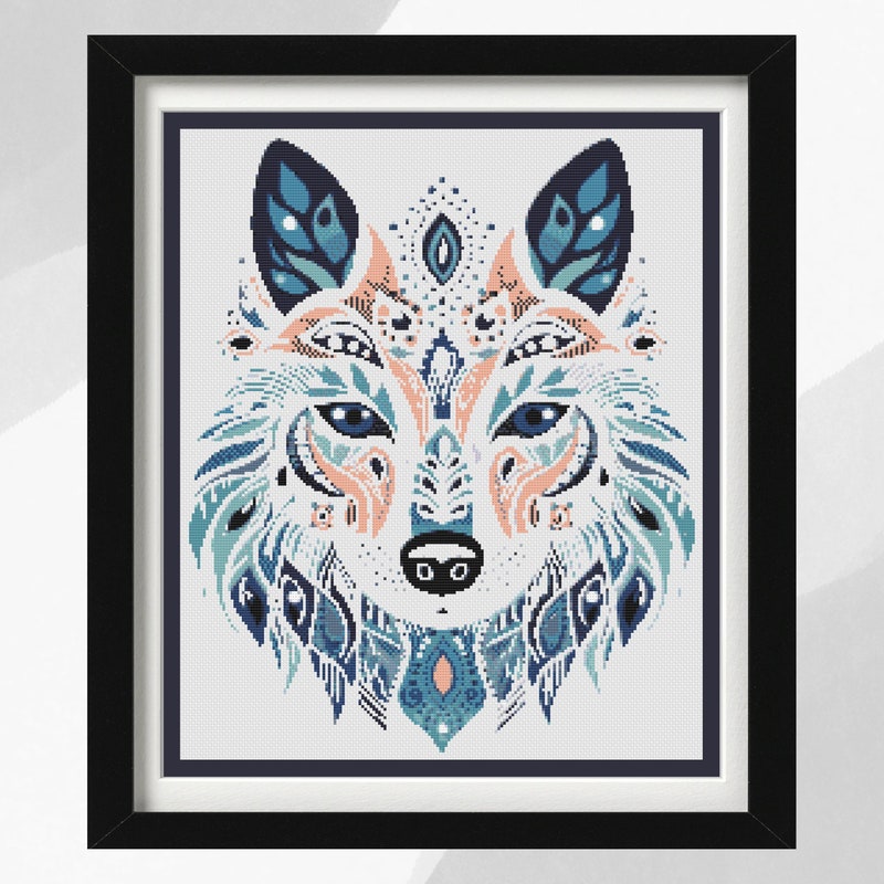Wolf Cross Stitch - Etsy