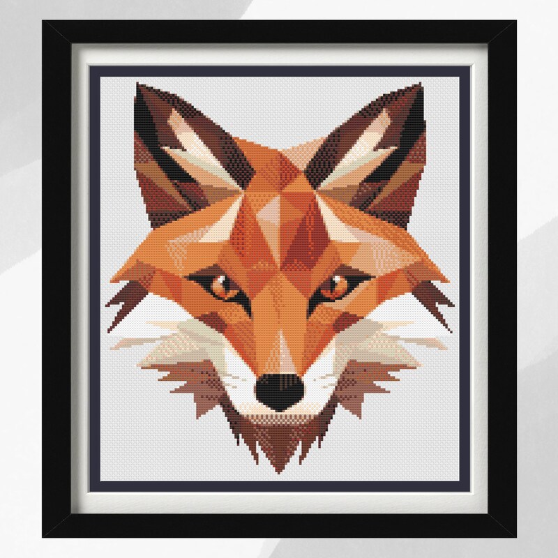 Geometric Fox - Etsy