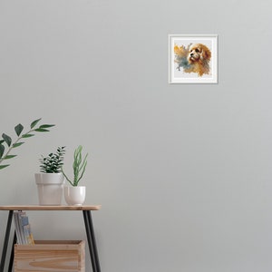 Cockapoo Cross Stitch Design Pattern, Watercolor Dog Portrait, Instant ...