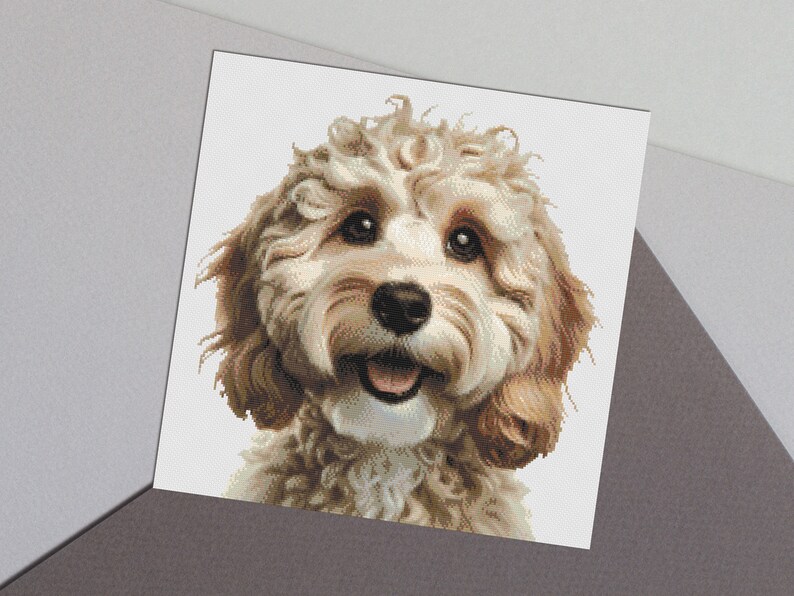 Cockapoo Cross Stitch Pattern, Dog Portrait Design, Instant PDF ...
