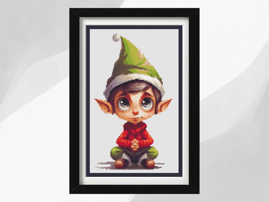 Christmas Elf Cross Stitch Pattern, Christmas Elf Design, Instant PDF ...