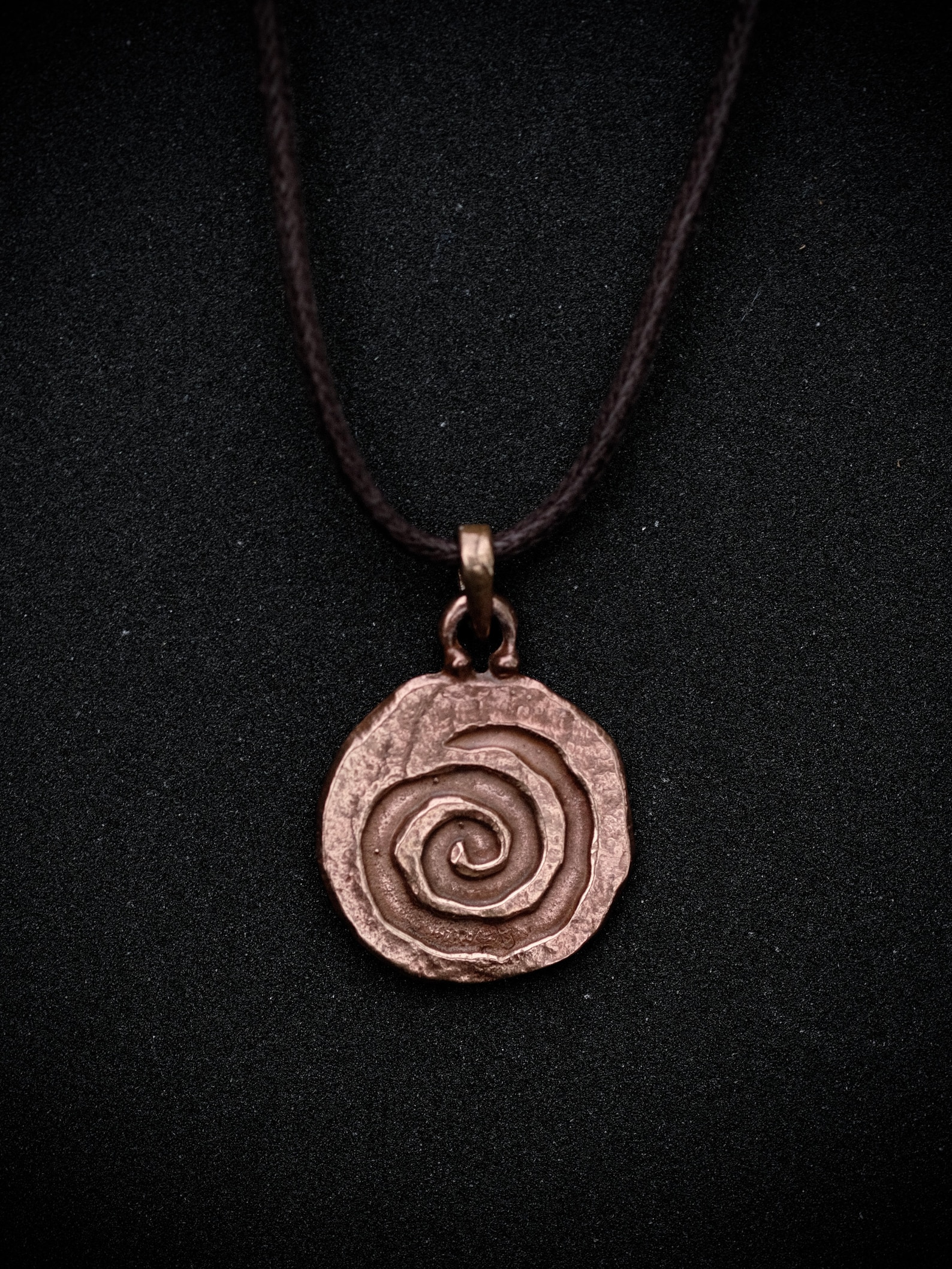 Bronze Spiral Pendant - Etsy