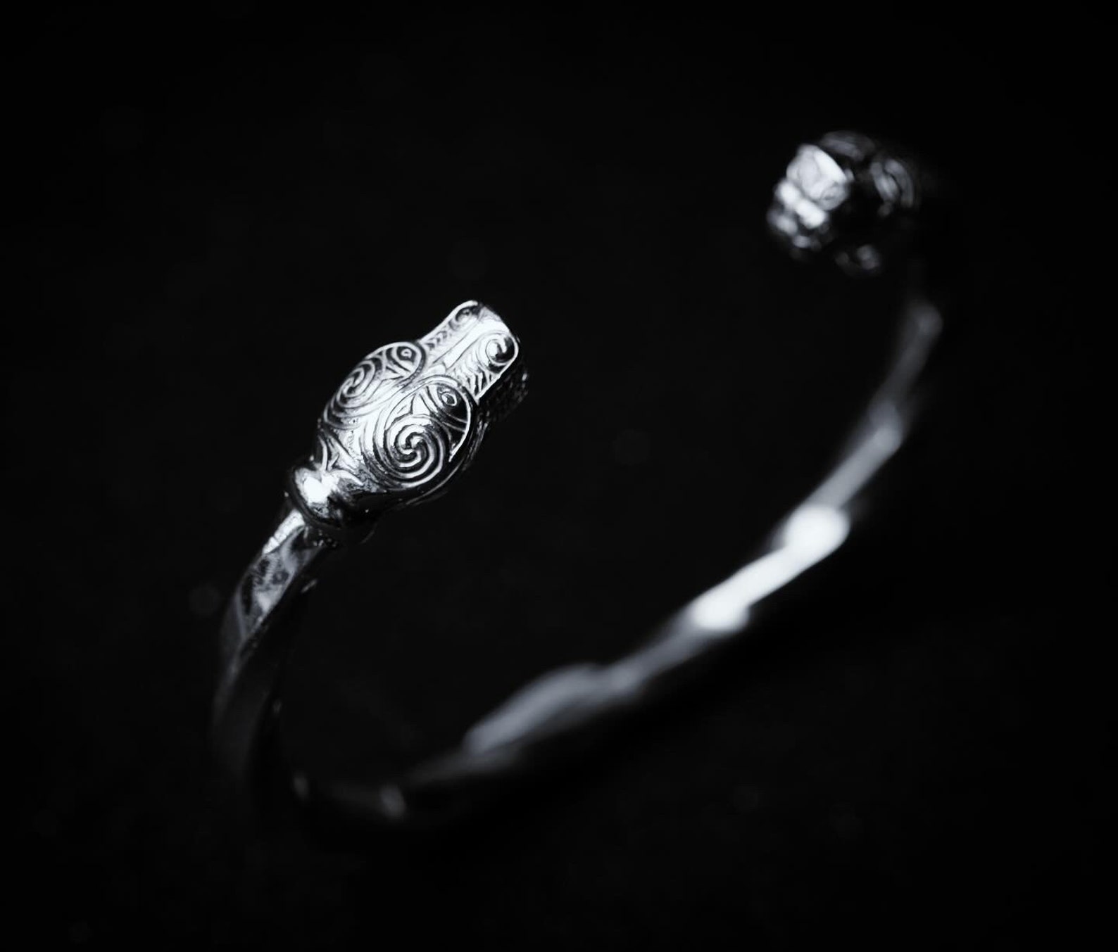 Solid Silver Celtic Insular ‘tara Brooch’ Dragon Arm Ring - Etsy