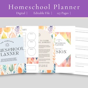 The Complete Home School Planner Digital Product 127 Pages Printable ...