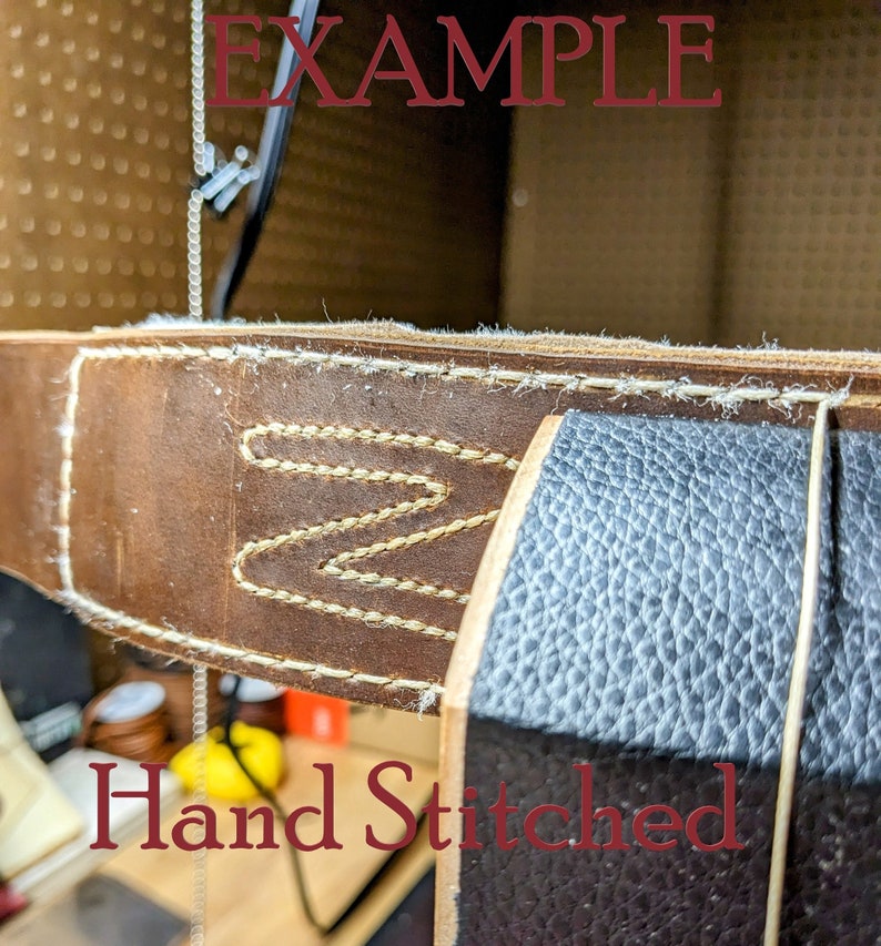 Leather Guitar Strap Sheep Shearling Personalized. No Machinery Used ...