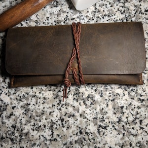 Leather Utility Pouch Large Personalized Handmade in New Hampshire ...