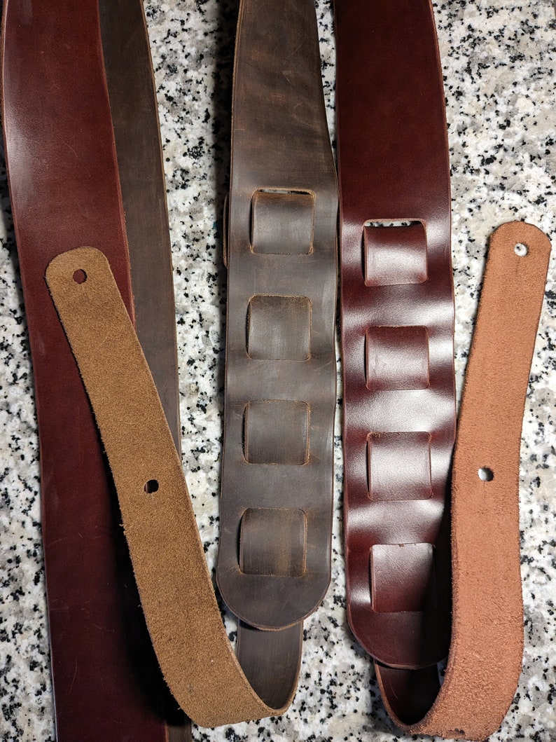 Leather Guitar Strap Sheep Shearling Personalized. No Machinery Used ...