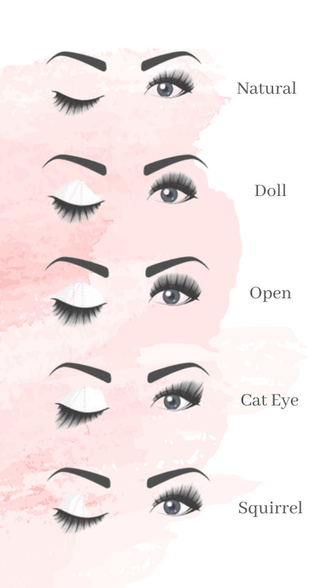 Lash Tech Printable Set | Pink Watercolour | Printable | Lash ...