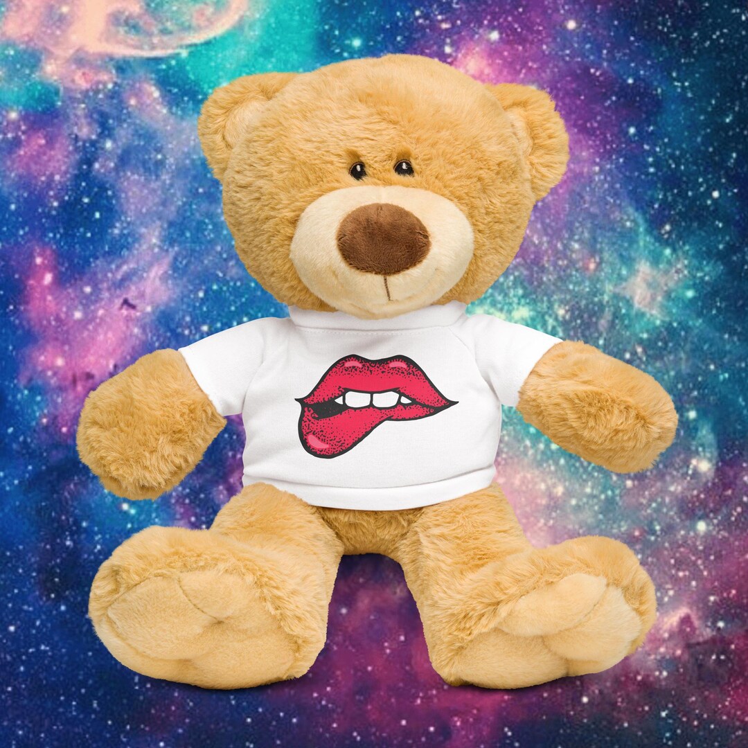 Lip Biting Teddy Bear - Etsy