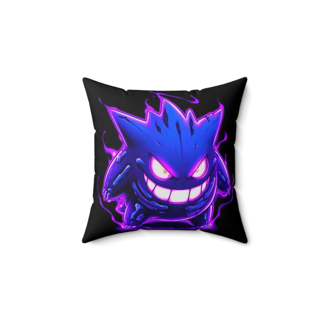 Pokemon Gengar Pillow Gamer Vibe, Video Game Decor, Geek Home Accents ...
