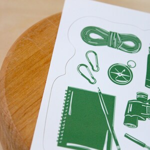 Hiking Gear Sticker for Boys, Forest School Decal for Girls, Adventure ...