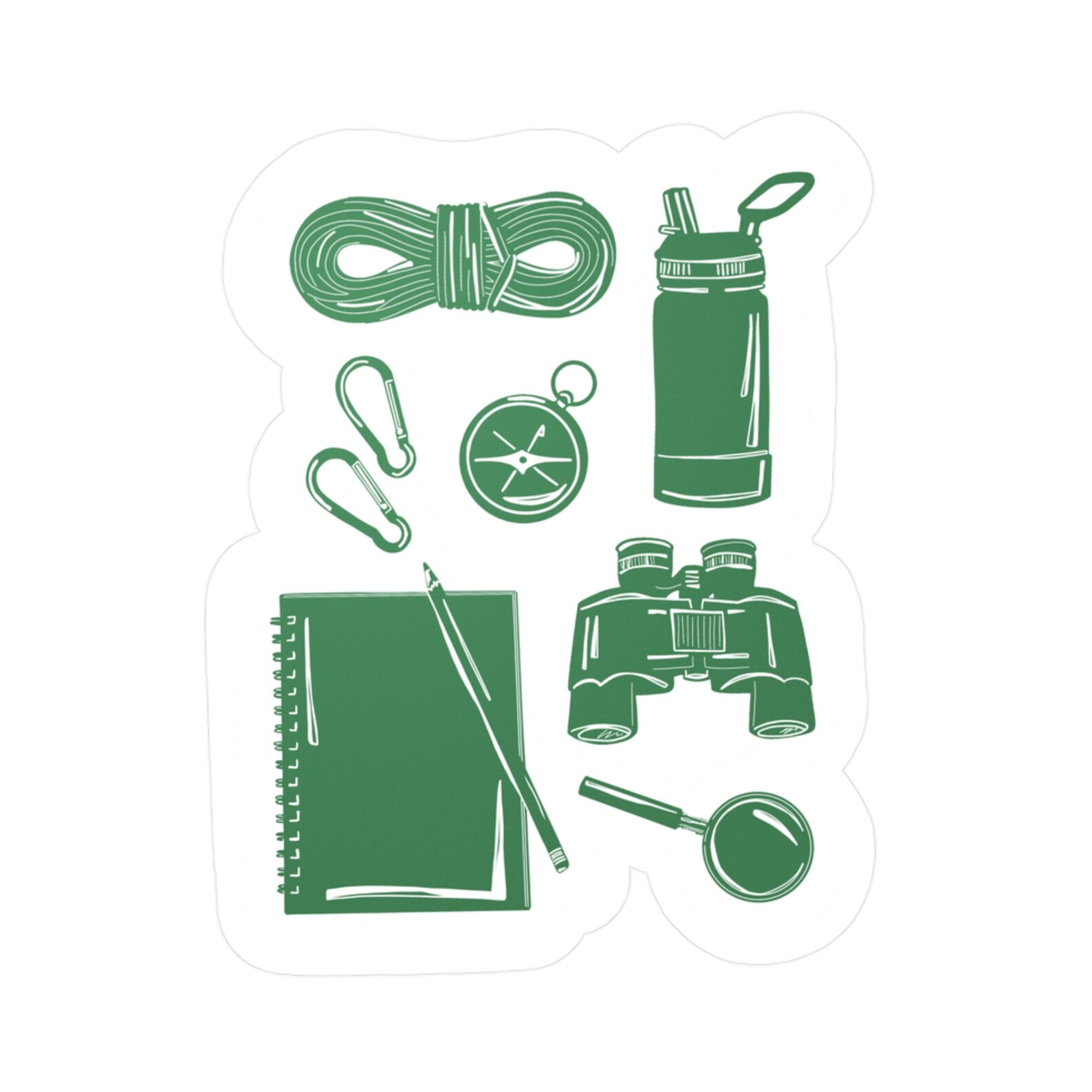 Hiking Gear Sticker for Boys, Forest School Decal for Girls, Adventure ...