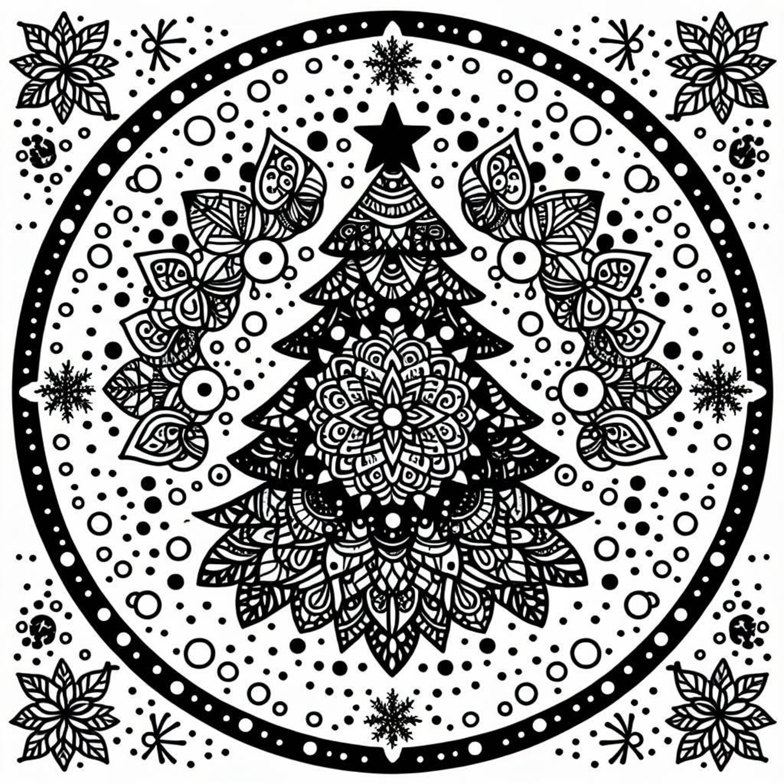 Coloring Christmas: A Mandala Christmas Coloring Book - Etsy