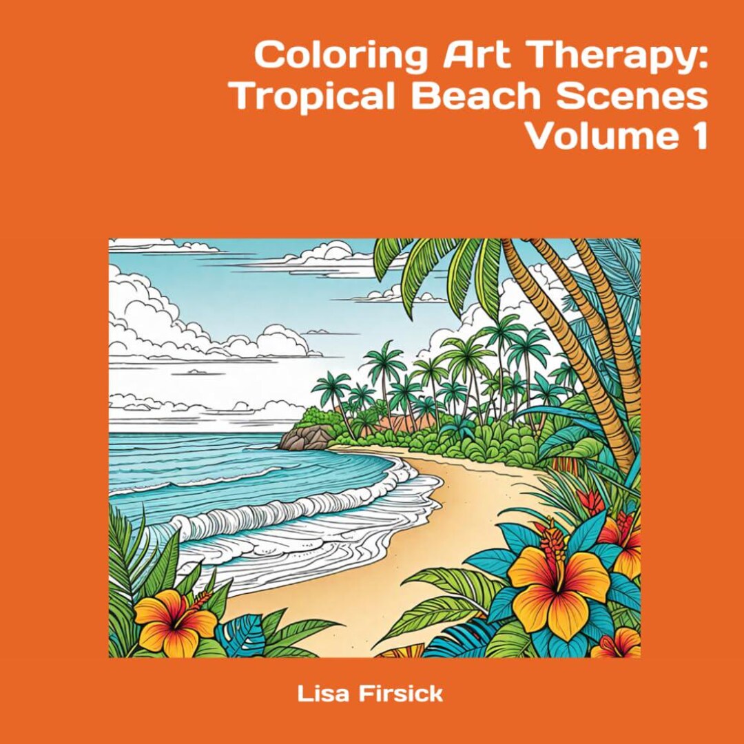 Coloring Art Therapy: Tropical Beach Scenes Volume 1 - Etsy