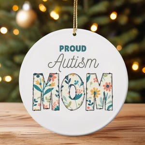 Autism Pride Christmas Ornament for Mom, Autism Awareness Ornament for ...