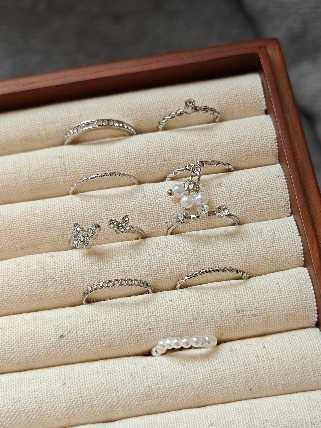 UK Seller! 9pcs Dainty Silver Set Rings, Gold Ring Set ,gift for Her ...