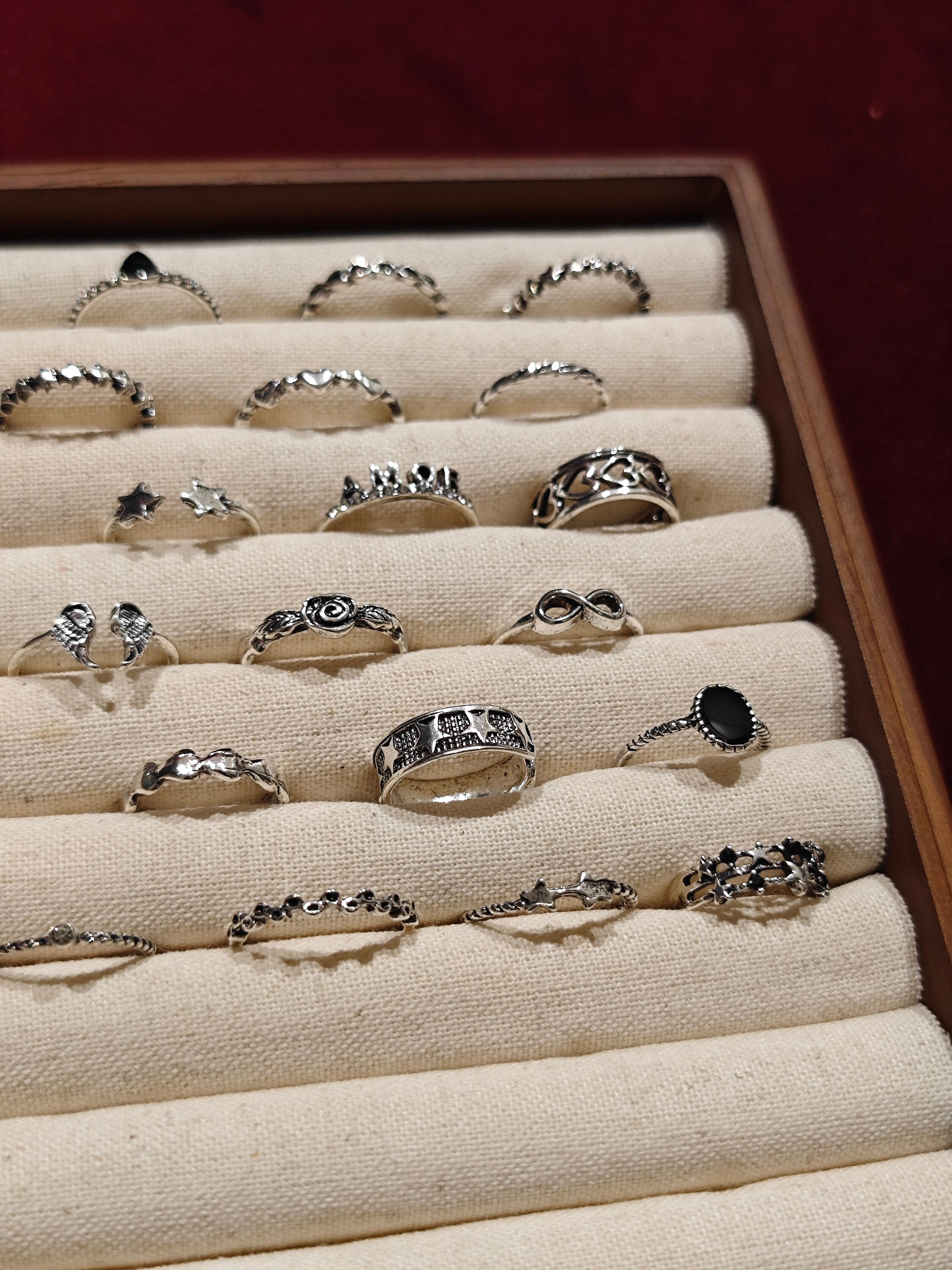 UK Seller 20 Pcs Infinity Gold Black Set Rings, Gold Ring Set ,gift for ...