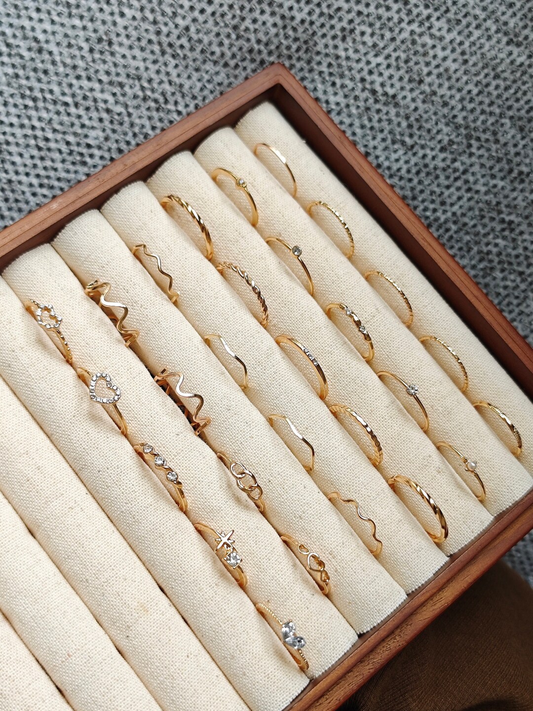 UK Seller! 28pcs Chic Gold Set Rings, Gold Ring Set ,gift for Her Gold ...