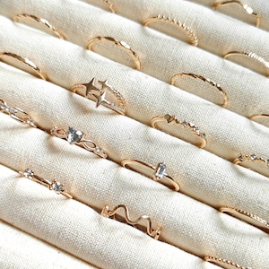 UK Seller! 22pcs Pearl Gold Set Rings, Gold Ring Set ,gift for Her Gold ...