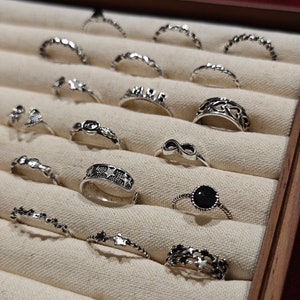 UK Seller! 20 Pcs Infinity Gold Black Set Rings, Gold Ring Set ,gift ...