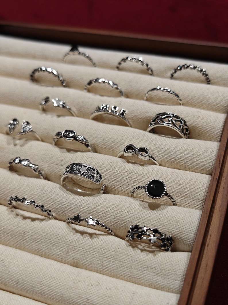 UK Seller 20 Pcs Infinity Gold Black Set Rings, Gold Ring Set ,gift for ...