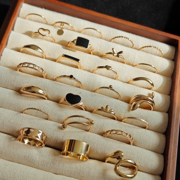 Gold Ring Set - Etsy