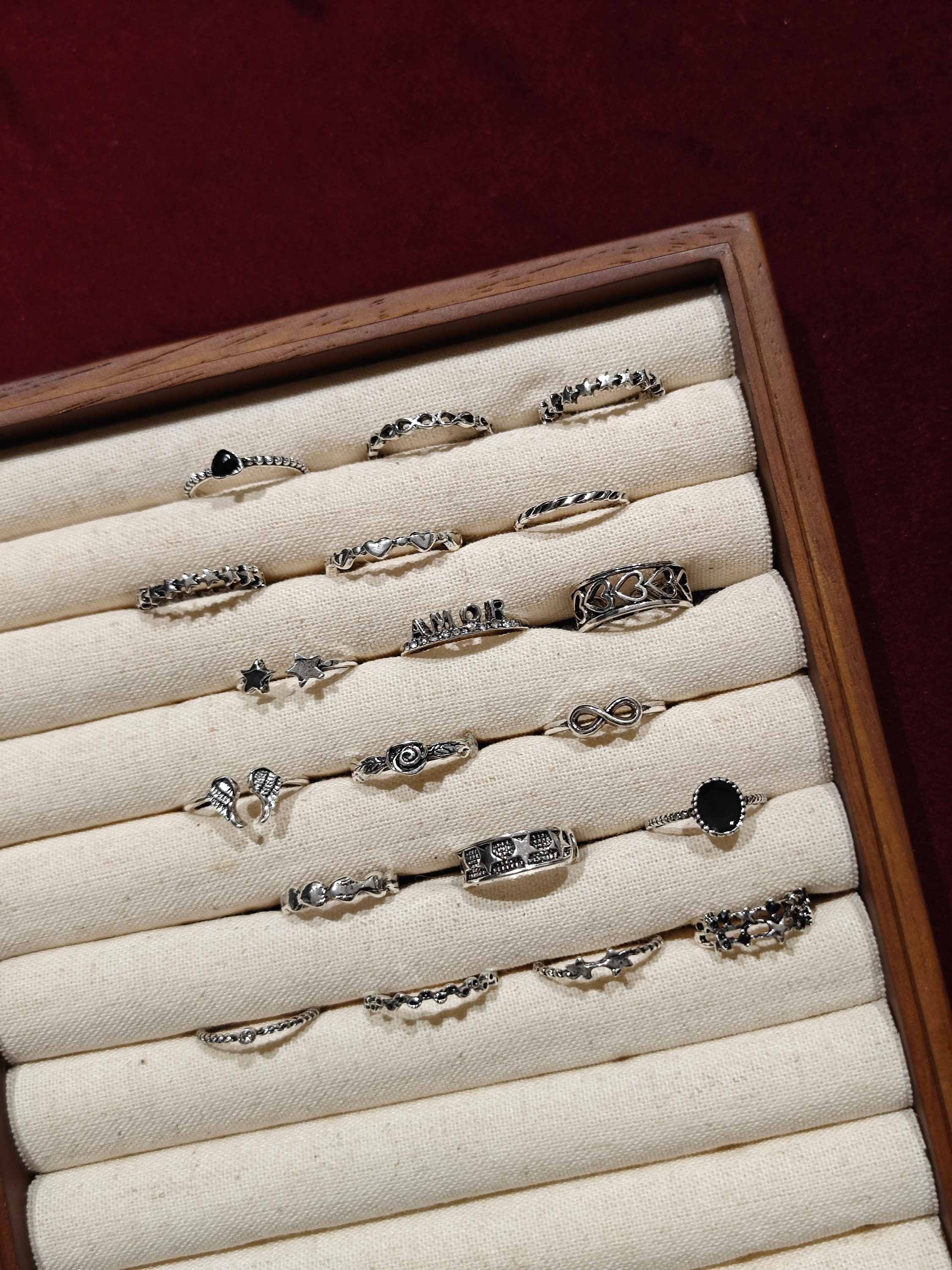 UK Seller 20 Pcs Infinity Gold Black Set Rings, Gold Ring Set ,gift for ...