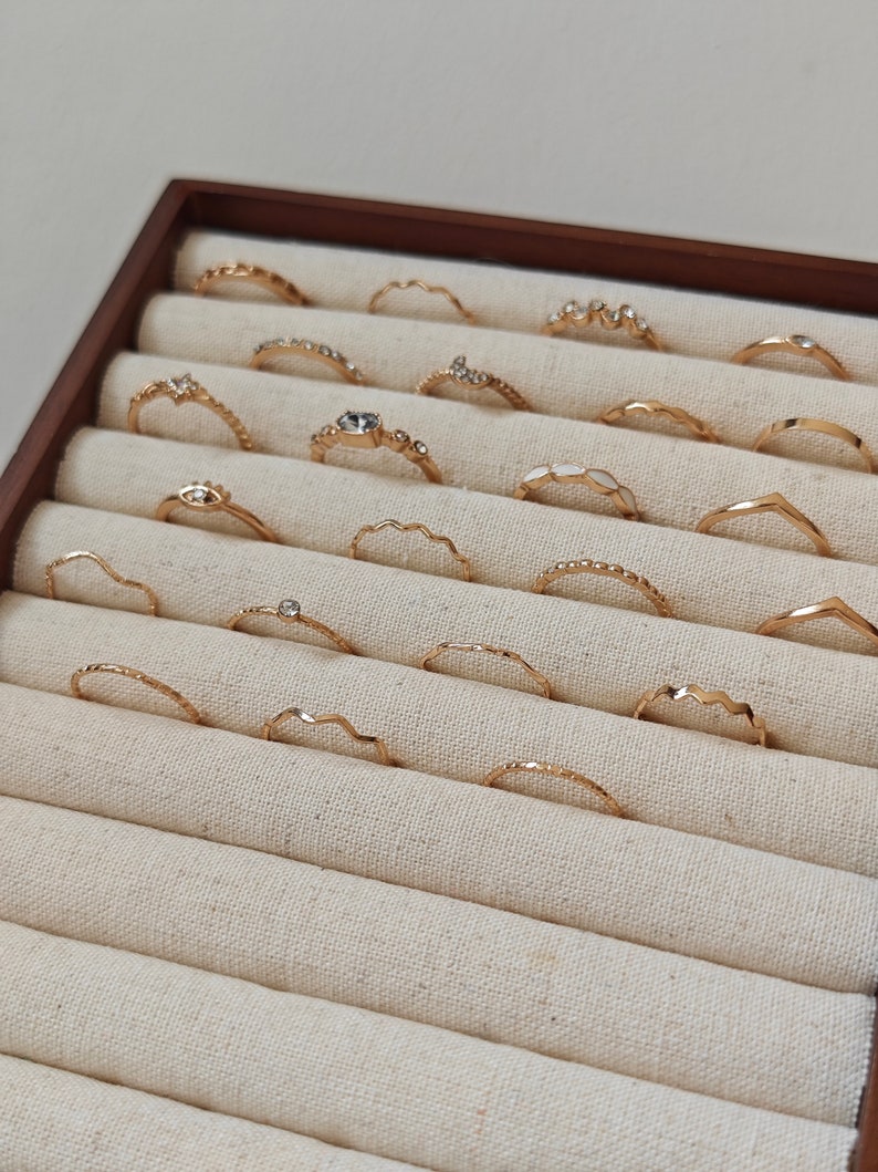 UK Seller! 23pcs Pearl Gold Set Rings, Gold Ring Set ,gift for Her Gold ...