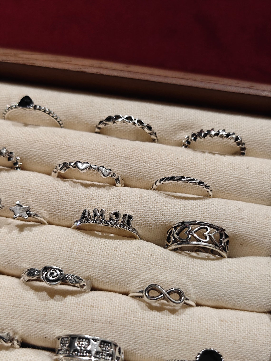 UK Seller 20 Pcs Infinity Gold Black Set Rings, Gold Ring Set ,gift for ...