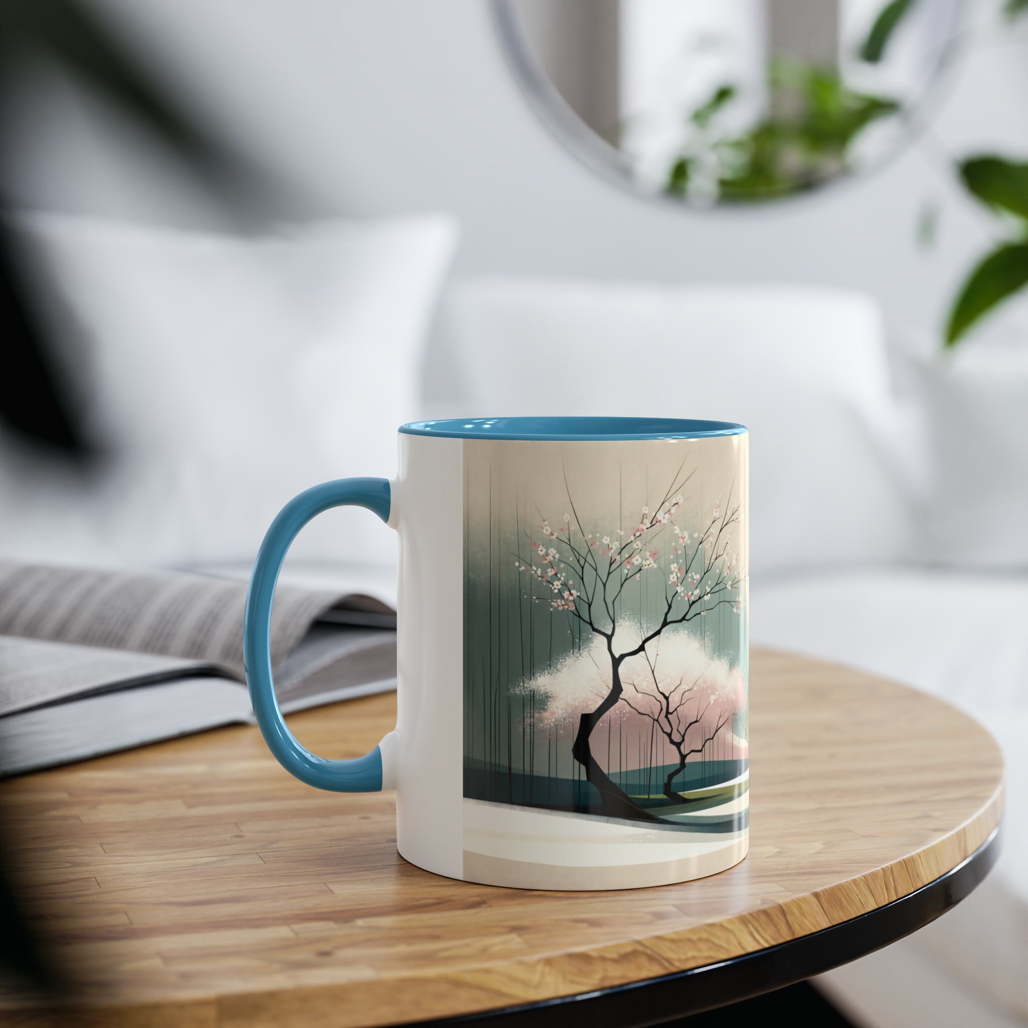 Blossom's Silhouette: Serene Sakura Tea Cup - Etsy