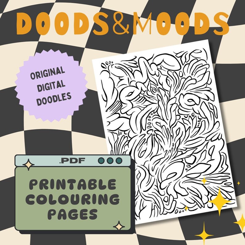 Printable Colouring Pages Abstract Original Doodles Mindful Colouring ...